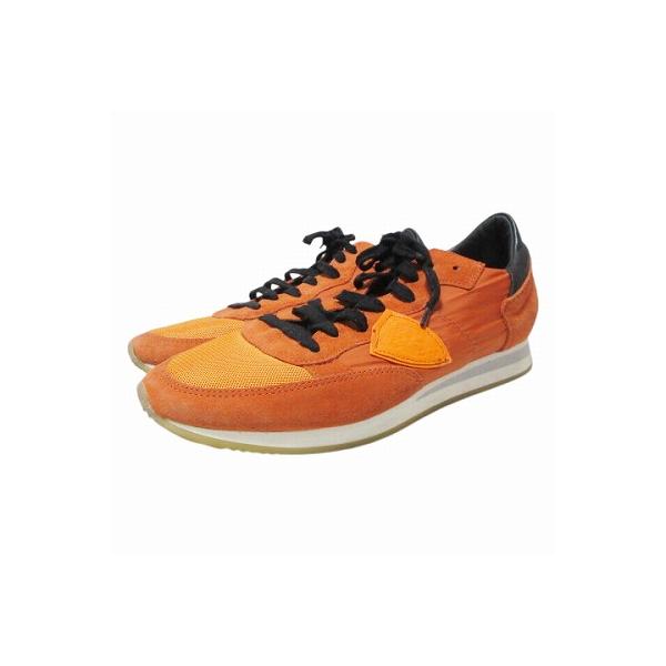 フィリップモデル PHILIPPE MODEL TRLU TROPEZ LOW トロペ スエード スニーカー ローカット シューズ 靴 オレンジ 41 約26cm IBO70 X 【ブランド】フィリップモデル PHILIPPE MODEL【...