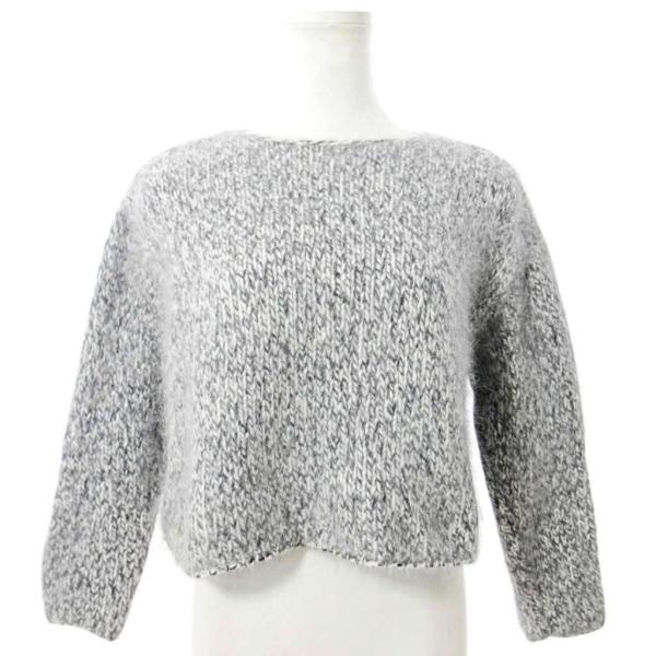ジャンバティスタヴァリ GIAMBATTiSTA VALLi アンゴラ クロップド 長袖 ニット セーター XS グレー 0815 レディース【ブランド】ジャンバティスタヴァリ GIAMBATTiSTA VALLi【表記サイズ】XS【実寸サ...