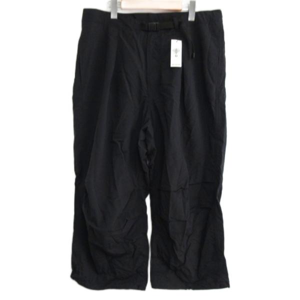 未使用品 ダストネーション DUSTNATION タグ付 24SS WIDE GABBER PANTS ナイロン ワイドパンツ DNS24S-PT-03 黒 ブラック XL IBO78【表記サイズ】XL【実寸サイズ】ウエスト：94cm　もも...