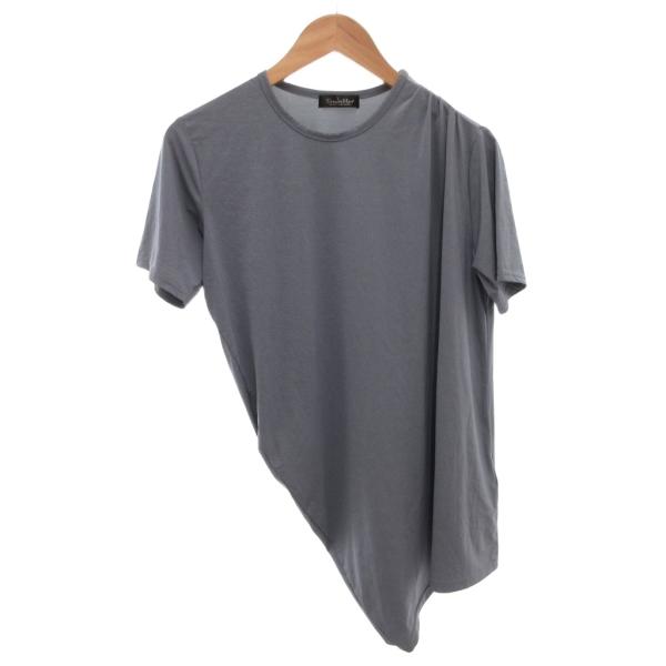 トルネードマート TORNADO MART Tシャツ 半袖 M グレー ドレープ 変形 ストレッチ 光沢 /FF ■YHS4 【ブランド】トルネードマート TORNADO MART【表記サイズ】M【実寸サイズ】肩幅：38cm　身幅：50cm...