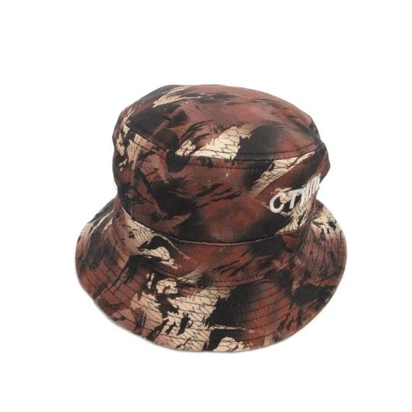 未使用品 ヘロンプレストン HERON PRESTON タグ付き バケットハット 帽子 茶 ブラウン カモフラ柄 迷彩 IBO82 /FF 【ブランド】ヘロンプレストン HERON PRESTON【実寸サイズ】つば：4.5cm　頭周り：56...