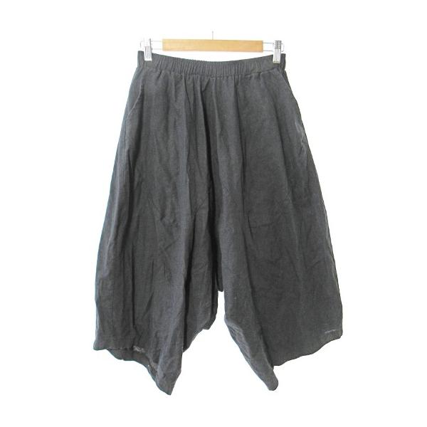 ヨーホー YOHO サルエル パンツ ショーツ リネン混 麻混 イージーウエスト XL 黒 ブラック 1024 メンズ【表記サイズ】XL【実寸サイズ】ウエスト：約66cm　もも幅：約50cm　裾幅：約31cm　股上：約52cm　股下：約44...