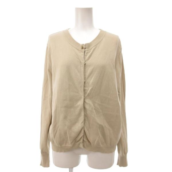 ポルテデブトン Porter des boutons バックスリットカーディガン ビジューボタン ベージュ/YJ レディース【表記サイズ】サイズ表記なし(実寸サイズをご参考ください。)【実寸サイズ】肩幅：39cm　身幅：48cm　着丈：60...