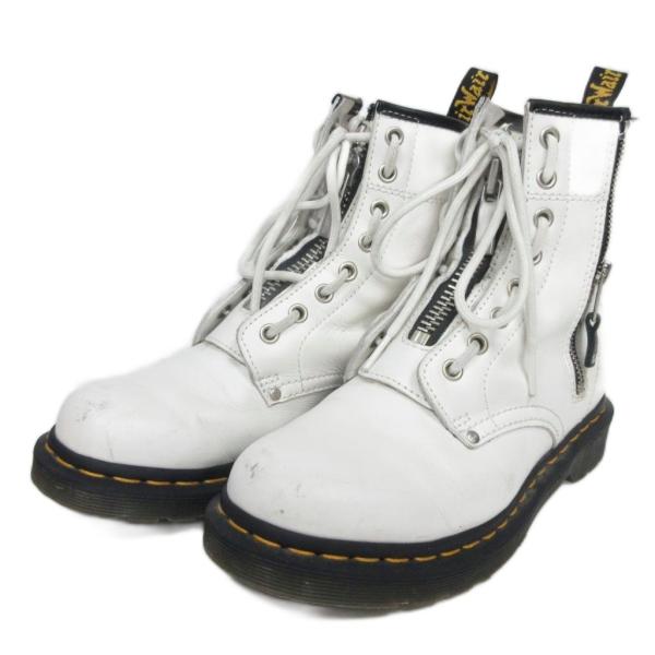 ドクターマーチン DR.MARTENS 1460 TWIN ZIP ツインジップ 8ホール ブーツ レザー 白 ホワイト UK5 24cm  レディース【ブランド】ドクターマーチン DR.MARTENS【表記サイズ】UK5 24cm 【実寸...