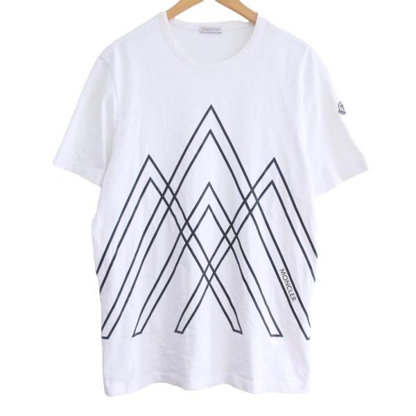 モンクレール MONCLER 21SS Tシャツ カットソー ロゴ プリント ワッペン クルーネック 半袖 L 白 ホワイト C-SCOM-21-866 IBO86 メンズ【ブランド】モンクレール MONCLER【表記サイズ】L【実寸サイズ...