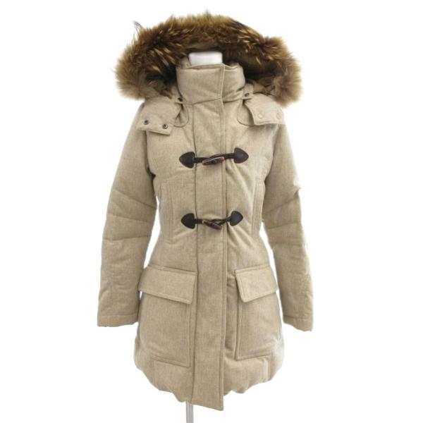 エトレゴ HETREGO ダウンコート 38 ウールメルトン トグルボタン フード ロング ベージュ /AE IBO86 レディース【ブランド】エトレゴ HETREGO【表記サイズ】38【実寸サイズ】肩幅：36cm　身幅：44cm　袖丈：5...