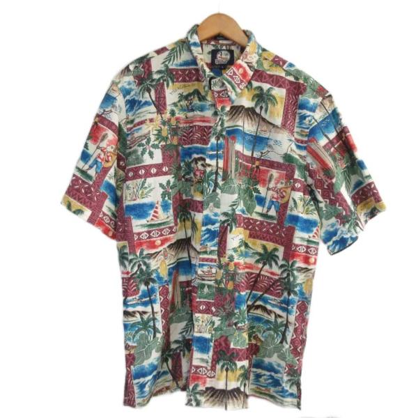 レインスプーナー reyn spooner 2018年 クリスマス限定 アロハシャツ クラシックフィット 半袖 総柄 L マルチカラー メンズ【ブランド】レインスプーナー reyn spooner【表記サイズ】L【実寸サイズ】肩幅：51cm...