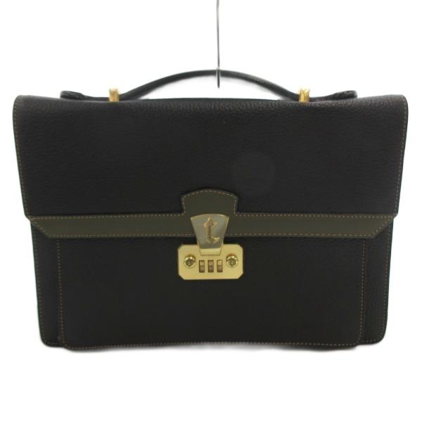 ア・テストーニ a.testoni DINAMICO ビジネス セカンドバッグ レザー 黒 ブラック ダイヤルロック ロゴマーク /FF メンズ【ブランド】ア・テストーニ a.testoni【実寸サイズ】持ち手の長さ：12cm　ヨコ：29c...