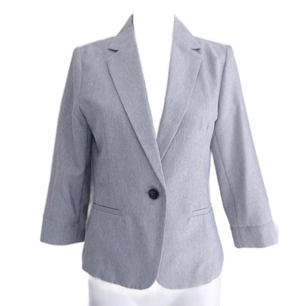 コサデベール Cosa de Ver 美品 テーラードジャケット ブレザー ストレッチ 7分袖 1B M 灰 グレー 0115 レディース【表記サイズ】M【実寸サイズ】肩幅：36cm　身幅：44cm　袖丈：45cm　着丈：54cm　　【素材...