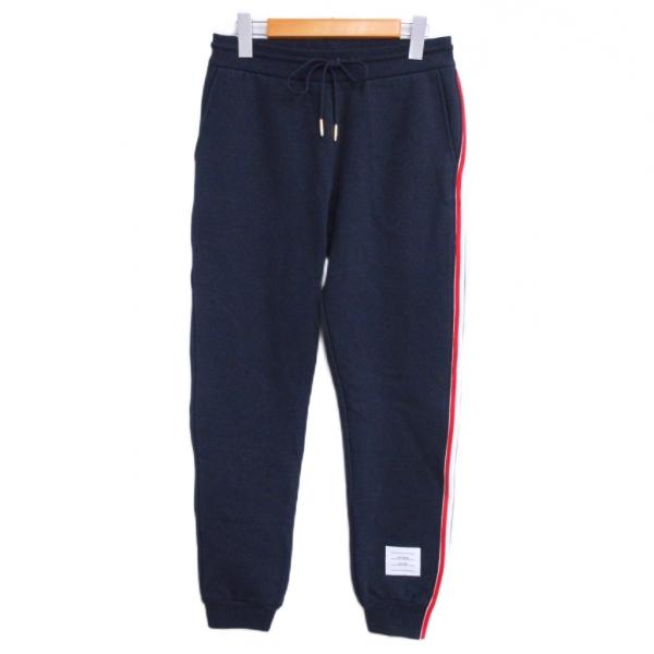 未使用品 トムブラウン THOM BROWNE タグ付 スウェット ジョガーパンツ イージーパンツ サイドライン 切替 40 約M 紺 ネイビー ■MNK4【ブランド】トムブラウン THOM BROWNE【表記サイズ】40（日本サイズ約M)...
