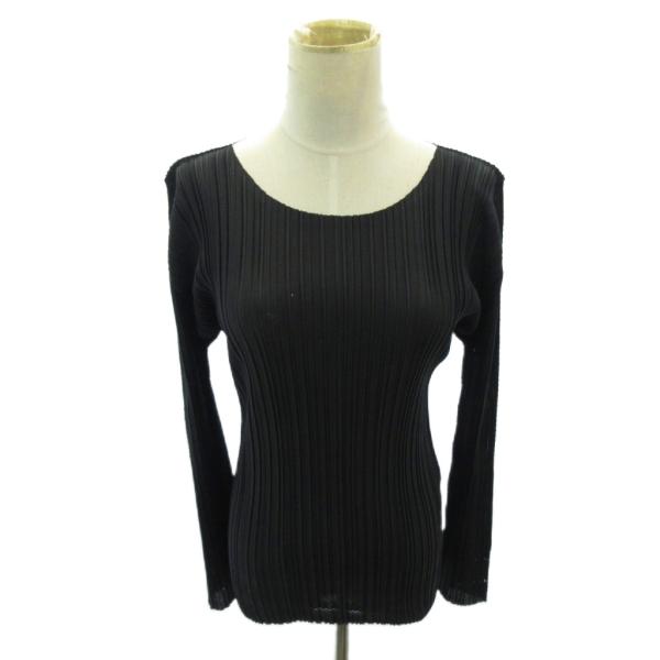 プリーツプリーズ PLEATS PLEASE A.POC INSIDE 美品 近年 カットソー プリーツ 長袖 3 黒 ブラック 0128 IBO90 レディース【ブランド】プリーツプリーズ PLEATS PLEASE【表記サイズ】3【実寸...