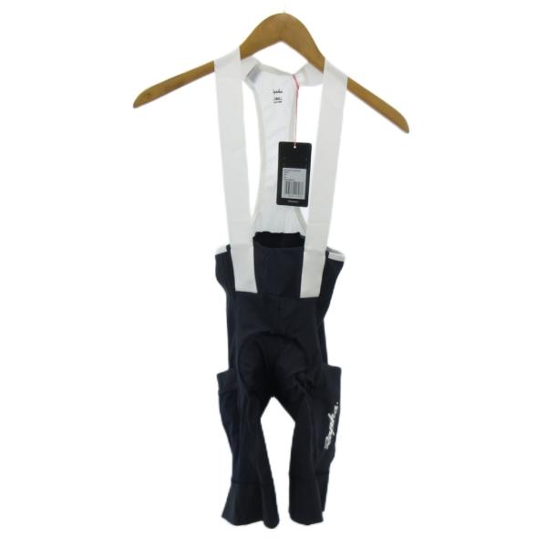 ラファ Rapha タグ付き MEN's BREVET ELEMENT BIB SHORTS ビブショーツ パンツ パッド付き ロゴ プリント XS 紺 ネイビー 0130【表記サイズ】XS【実寸サイズ】ウエスト：約60cm　もも幅：約19...