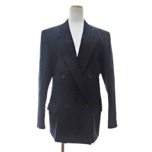ドレイパーズベンチ Draper's Bench ダブル テーラードジャケット ブレザー ウール 紺ブレ 11 紺 ネイビー 0130 IBO88 【表記サイズ】11【実寸サイズ】肩幅：約45cm　身幅：約55cm　袖丈：約59cm　着丈：...