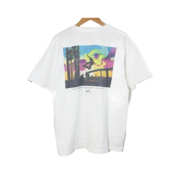 アップルバム×Cherry chill will / Sunset Skatepark T-SHIRT Painted by 濱口健 LOVE&amp;UNDERSTANDING Tシャツ カットソー 半袖 L 白【ブランド】アップルバム ...