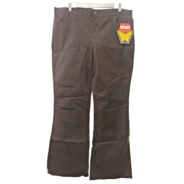 ウェンディ WENDY タグ付き ワークパンツ カットオフ ブーツカット 40 茶 ブラウン 0205 メンズ【表記サイズ】40【実寸サイズ】ウエスト：約100cm　もも幅：約32cm　裾幅：約31cm　股上：約31cm　股下：約84cm　...