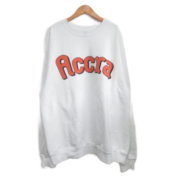 CLOUDY クラウディ プリント スウェットシャツ XL Accra White ホワイト  メンズ【表記サイズ】XL【実寸サイズ】肩幅：57cm　身幅：60cm　袖丈：69cm　着丈：73cm　　【素材】表地　綿 100％　リブ　綿 9...