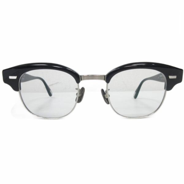 ユウイチトヤマ YUICHI TOYAMA U-151 OMA COL.02 眼鏡 メガネ アイウェア 47□22 148 黒 ブラック/シルバー メンズ【表記サイズ】47□22 148【実寸サイズ】レンズの大きさ：4×4.7cm　フレーム...