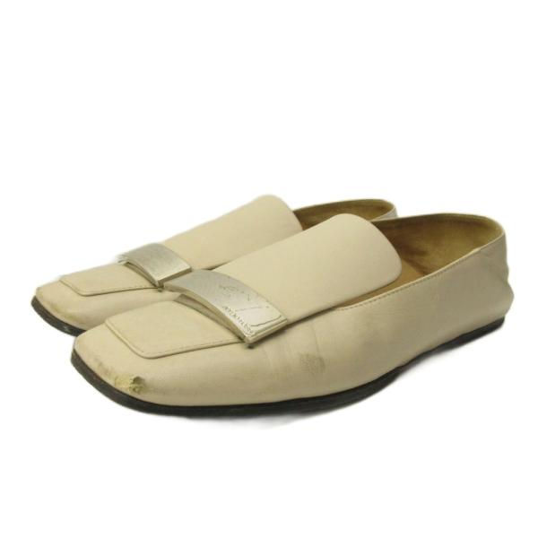 セルジオロッシ Sergio rossi SR1 ローファー シューズ スクエアトゥ レザー 37 24.0cm ベージュ 0330 IBO90 レディース【ブランド】セルジオロッシ Sergio rossi【表記サイズ】37 24.0cm...