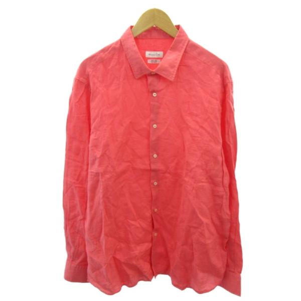 マッシモドゥッティ MASSIMO DUTTI シャツ 麻 リネン 長袖 XXL ピンク 0303 IBO92 メンズ【表記サイズ】XXL【実寸サイズ】肩幅：約52cm　身幅：約66cm　着丈：約82cm　袖丈：約68cm　　【素材】麻10...