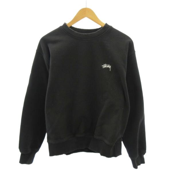 ステューシー STUSSY 23AW Stock Logo Crew スウェット トレーナー ロゴ 刺繍 長袖 S 黒 ブラック 0313 メンズ【ブランド】ステューシー STUSSY【表記サイズ】S【実寸サイズ】肩幅：約55cm　身幅：約...