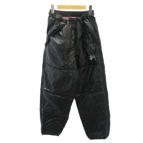 ステューシー STUSSY 美品 MICRO RIPSTOP DOWN PANT イージーパンツ ダウン ロゴ プリント S 黒 ブラック 0313 メンズ【ブランド】ステューシー STUSSY【表記サイズ】S【実寸サイズ】ウエスト：約64...