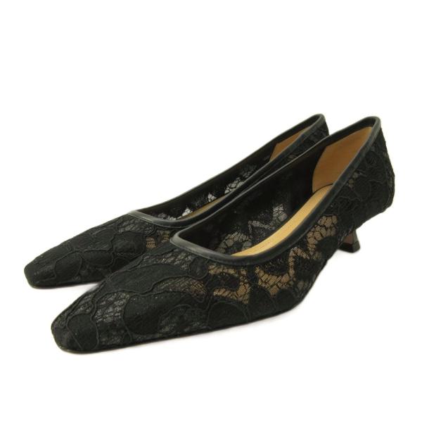 未使用品 ペリーコ PELLICO VENERE パンプス シューズ ローヒール スクエアトゥ レース 35 22.0cm 黒 ブラック IBO92 レディース【ブランド】ペリーコ PELLICO【表記サイズ】35 22.0cm【実寸サイズ...