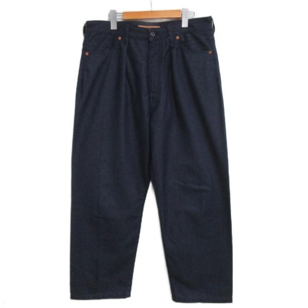 ナイスネス NICENESS B.BECK ペインターデニムパンツ ジーンズ ワイド ボトム L インディゴ NN-T02KAA22 メンズ【表記サイズ】L【実寸サイズ】ウエスト：84cm　もも幅：37cm　裾幅：23cm　股上：35cm　...