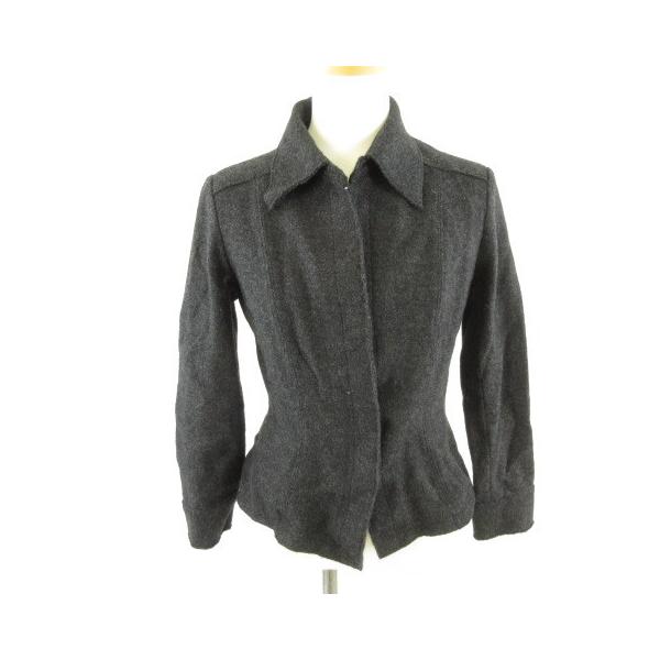 セルッチオ CERCHIO ステンカラージャケット 長袖 チャコールグレー M *E278 レディース【ブランド】セルッチオ CERCHIO【表記サイズ】M【実寸サイズ】肩幅：37cm　身幅：43cm　袖丈：50cm　着丈：51cm　　【素...