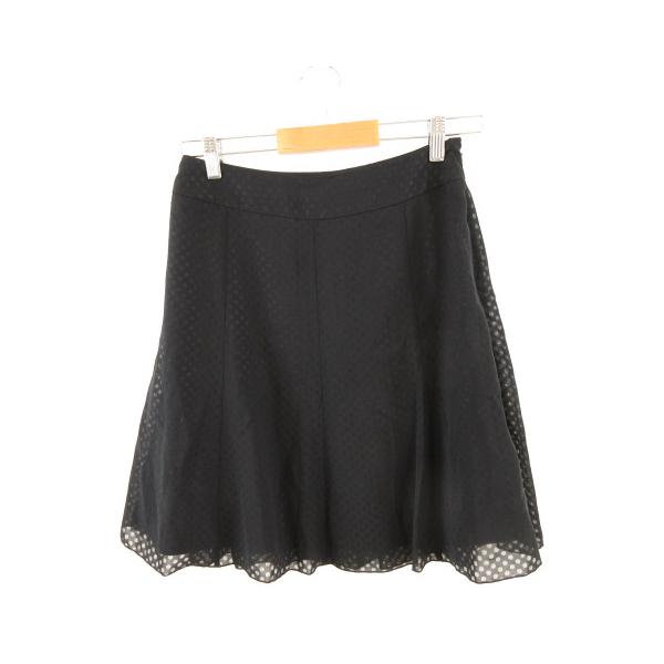 ラ・シャンブルドインエ LA CHAMBRE D`INE ミニスカート ドット フレア 黒 38 *A901 レディース【ブランド】ラ・シャンブルドインエ LA CHAMBRE D`INE【表記サイズ】38（日本サイズM相当）【実寸サイズ】...