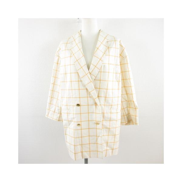 未使用品 コルテスワークス CORTES WORKS テーラードジャケット ダブル 長袖 ハーフ丈 チェック ベージュ 38 *A909 レディース【ブランド】コルテスワークス CORTES WORKS【表記サイズ】38（日本サイズM相当）...