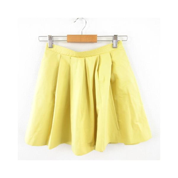 リランドチュール Rirandture ミニスカート フレア タック 黄 1 *A342 レディース【ブランド】リランドチュール Rirandture【表記サイズ】1（日本サイズS相当）【実寸サイズ】ウエスト：62cm　ヒップ：100cm　...