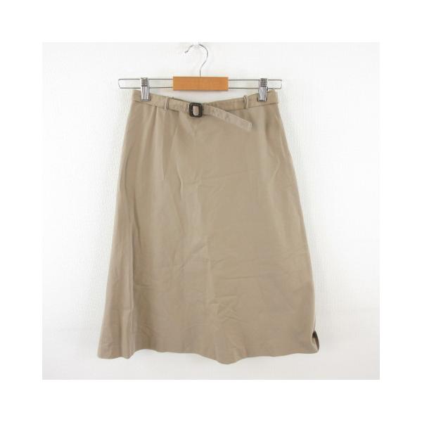 トランスコンチネンツ TRANS CONTINENTS 膝丈スカート 台形 ベージュ 2 *E133 レディース【ブランド】トランスコンチネンツ TRANS CONTINENTS【表記サイズ】2日本サイズM相当【実寸サイズ】ウエスト：62c...