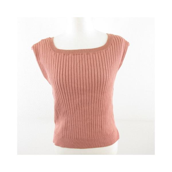 ニーラ Neela リブニット カットソー ノースリーブ ピンク *A350 レディース【表記サイズ】サイズ表記はございませんが、Sサイズだと思われます。【実寸サイズ】肩幅：40cm　身幅：42cm　着丈：45cm　　【素材】綿38% レー...