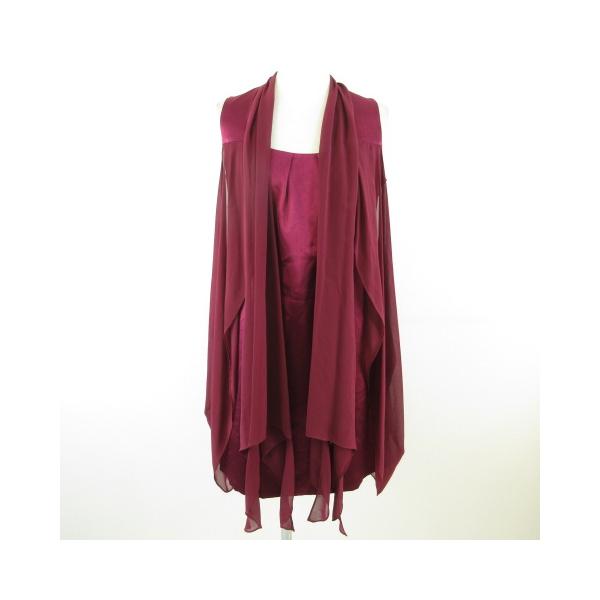 リプリート REPLETE ワンピース ドレス ノースリーブ ミニ 赤紫 ワインレッド 9AR *T546 レディース【表記サイズ】9ARバスト83ヒップ91身長158【実寸サイズ】身幅：42cm　総丈：86cm　　【素材】表地 ポリエステ...