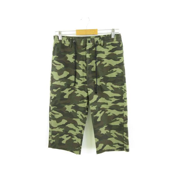 ブラウニー BROWNY クロップドパンツ 迷彩柄 カーキ 茶 M *A130 レディース【ブランド】ブラウニー BROWNY【表記サイズ】M【実寸サイズ】ウエスト：72cm　もも幅：26cm　裾幅：22cm　股上：26cm　股下：45cm...