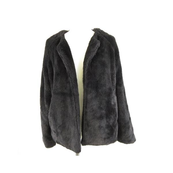 グレイル GRL ボアジャケット ノーカラー 長袖 黒 M *A159 レディース【ブランド】グレイル GRL【表記サイズ】Mバスト83-87ウエスト61-66身長158-164【実寸サイズ】身幅：50cm　着丈：58cm　ゆき丈：78cm...