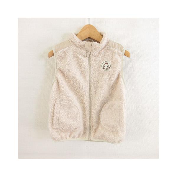 シンプルフリー SiMPLE FREE ベスト ワンポイント ピンクベージュ 120 *T389 キッズ【表記サイズ】120胸囲57-63【実寸サイズ】身幅：37cm　着丈：44cm　　【素材】表地 ポリエステル100%　裏地 ポリエステル...