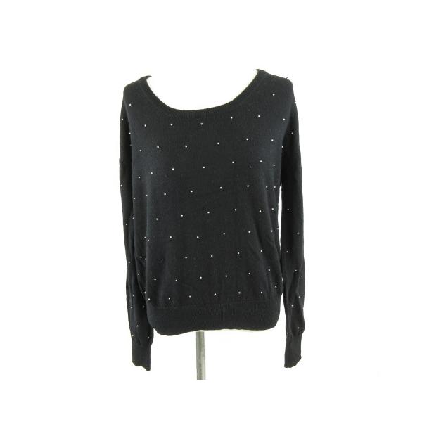 リップサービス LIP SERVICE ニット セーター 長袖 ビーズ 黒 9 *A209 レディース【ブランド】リップサービス LIP SERVICE【表記サイズ】9（日本サイズM相当）【実寸サイズ】肩幅：46cm　身幅：51cm　着丈：...