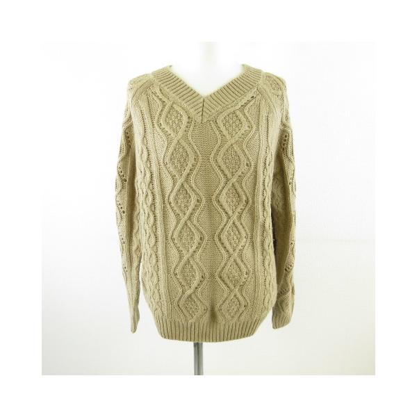 A-proudly ニット セーター 長袖 バックリボン ベージュ M *T528 レディース【表記サイズ】M【実寸サイズ】身幅：51cm　着丈：56cm　ゆき丈：74cm　　【素材】アクリル100%【色】ベージュ【状態】全体的に多少の使用...