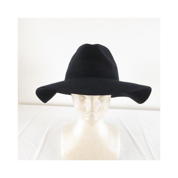 クロッシー CLOSSHI 中折れ帽 ハット 紺 57.5cm 紺 *T635 レディース【ブランド】クロッシー CLOSSHI【表記サイズ】57.5cm【実寸サイズ】つば：7.5cm　頭周り：57cm　　【素材】毛100%【色】紺【備考】...