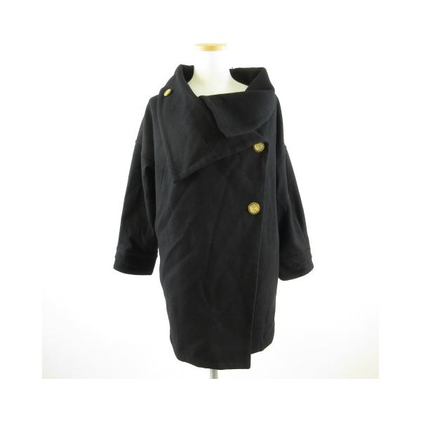 ローズバッド ROSE BUD コート ハーフ丈 長袖  黒 F *T863 レディース【ブランド】ローズバッド ROSE BUD【表記サイズ】F【実寸サイズ】身幅：51cm　着丈：69cm　ゆき丈：66cm　　【素材】表地 毛90% ナイ...