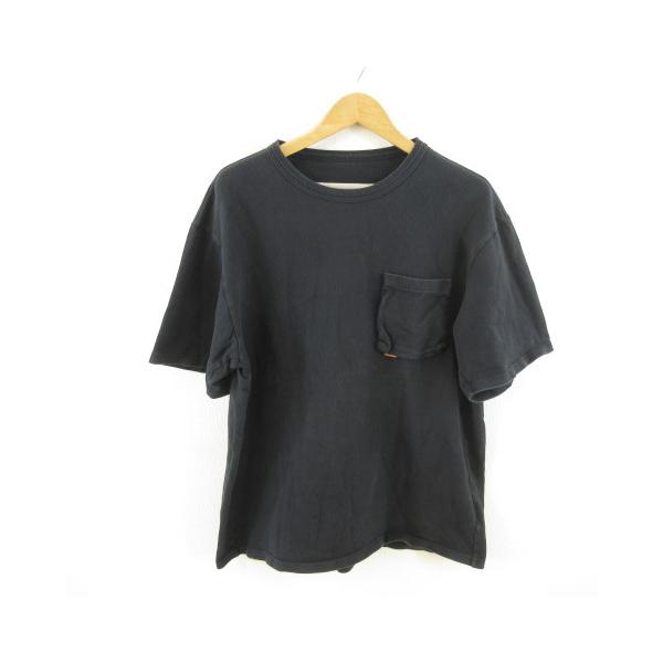 グーピーメイド GOOPiMADE カットソー Tシャツ 半袖 ポケット付き 黒 3 *T954 メンズ【表記サイズ】3日本サイズL相当【実寸サイズ】肩幅：54cm　身幅：56.5cm　着丈：70.5cm　袖丈：24.5cm　　【素材】綿1...