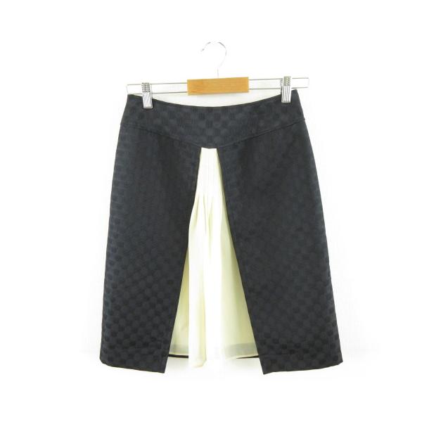 未使用品 マダーアッカ mader Acca ひざ丈スカート 総柄 黒 2 *A611 レディース【表記サイズ】2（日本サイズM相当）【実寸サイズ】ウエスト：66cm　ヒップ：90cm　スカート丈：56cm　　【素材】ポリエステル100%　...