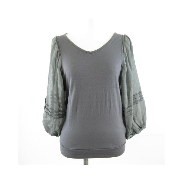 未使用品 ルスリー L'SULLY カットソー 七分袖 ストレッチ グレー 38 *A240 レディース【表記サイズ】38（日本サイズS〜M相当）【実寸サイズ】肩幅：33cm　身幅：40cm　着丈：53cm　袖丈：44cm　　【素材】本体 ...