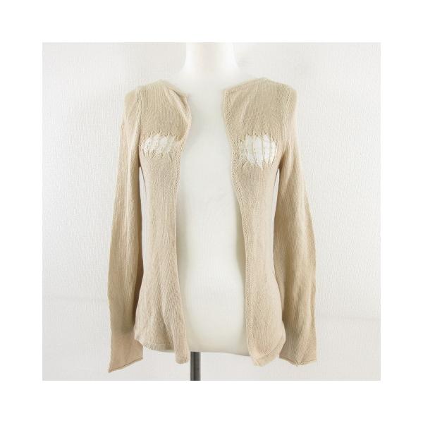 アンヌモネ anne-monnet ニットカーディガン 長袖 ベージュ *A162 レディース【表記サイズ】サイズ表記はございません【実寸サイズ】肩幅：36cm　身幅：40cm　着丈：52cm　袖丈：62cm　　【素材】綿100%【色】ベー...