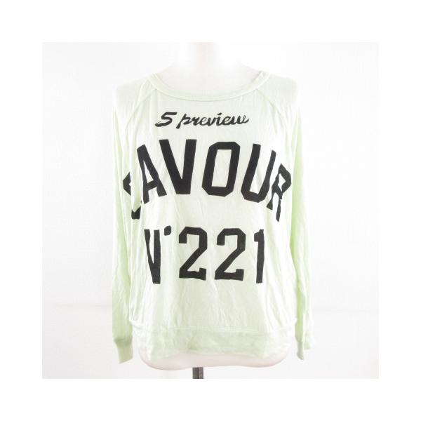 プレビュー PREVIEW 5 カットソー 長袖 プリント 黄緑 XS *A292 レディース【ブランド】プレビュー PREVIEW【表記サイズ】XS【実寸サイズ】身幅：55cm　着丈：50cm　ゆき丈：70cm　　【素材】レーヨン100%...