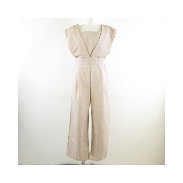 cat queen オールインワン ロングパンツ ベージュ *A852 レディース【表記サイズ】サイズ表記はございません【実寸サイズ】腰から胸当て：26cm　ウエスト：72cm　股上：35cm　もも幅：30cm　股下：60cm　裾幅：28c...