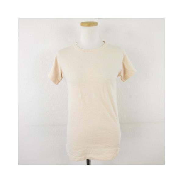 フォーティーファイブ FORTY FIVE カットソー 半袖 ベージュ 1 *A251 レディース【表記サイズ】1（日本サイズS相当）【実寸サイズ】肩幅：35cm　身幅：41cm　着丈：62cm　袖丈：13cm　　【素材】綿100%【色】ベ...
