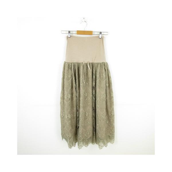 スウィートマミー SWEET MOMMY マタニティウェア ロングスカート レース ベージュ M *A368 レディース【表記サイズ】M【実寸サイズ】ウエスト：68〜cm　ヒップ：110cm　スカート丈：89cm　　【素材】ナイロン100%...