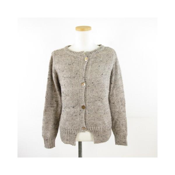エルマフロディット Hermaphrodite ニットカーディガン 長袖 茶 2 *A585 レディース【ブランド】エルマフロディット Hermaphrodite【表記サイズ】2（日本サイズM相当）【実寸サイズ】肩幅：38cm　身幅：46c...
